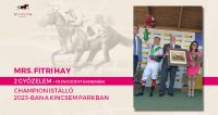 Champion istálló – Mrs. Fitri Hay – Kincsem Park