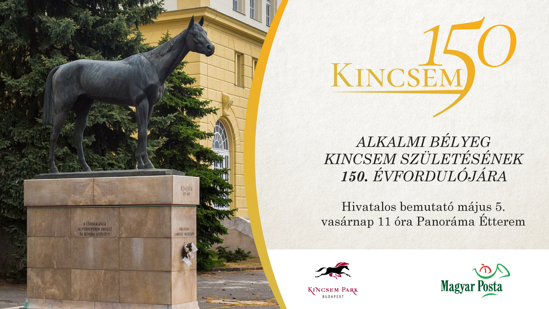 Kincsem 150. bélyeg ünnepélyes bemutató – Kincsem Park