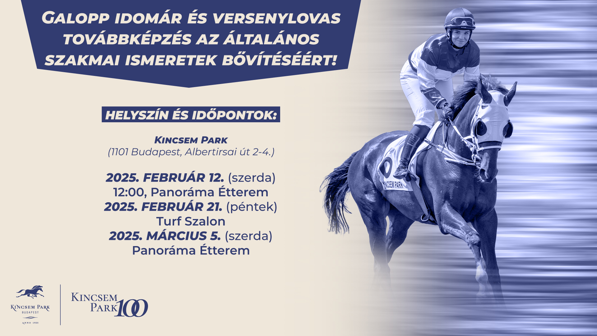 A héten indul a galopp idomár és versenylovas továbbképzés – Kincsem Park